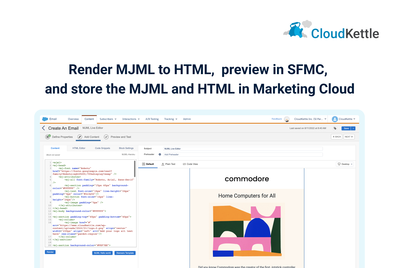App - MJML Live Editor - CloudKettle